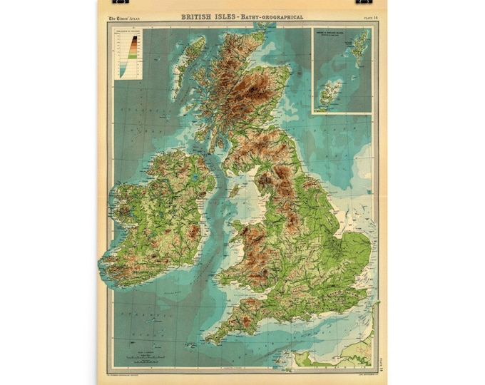 Medieval England Vintage Map/ Cartography/ Maps/ National Geographic ...