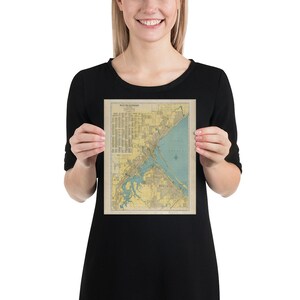 Old Twin Ports Map (1921) Vintage Duluth MN & Superior WI Atlas Poster ...