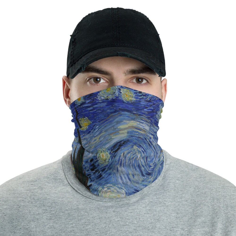 Starry Night Face Mask - Van Gogh Painting Neck Gaiter - Etsy