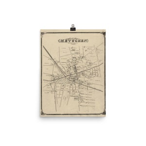 Metuchen Map (1876) the Historic Brainy Borough Atlas Poster - Etsy