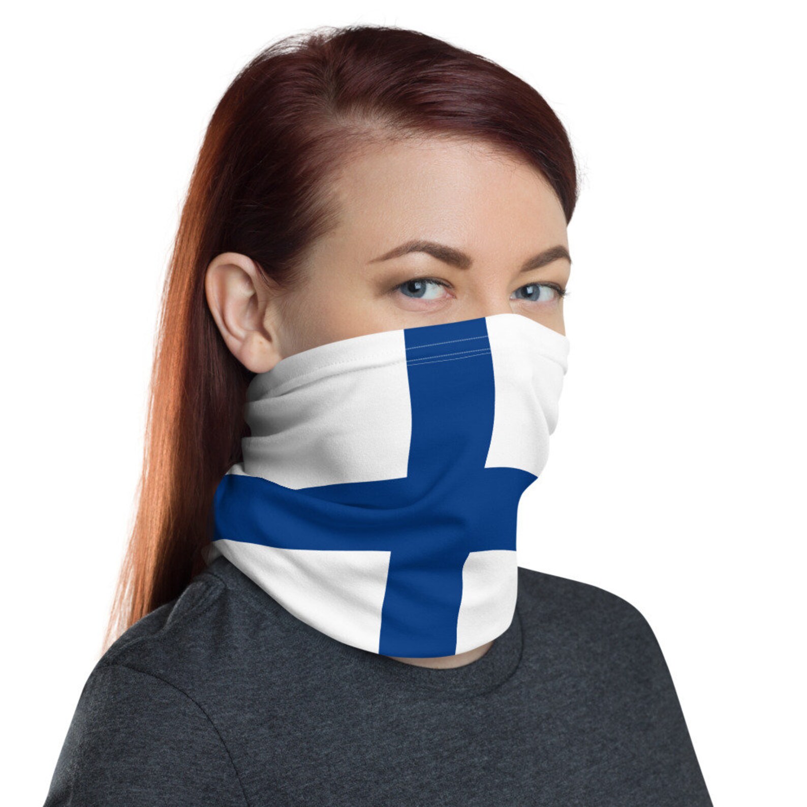Finland Flag Face Mask Finnish Ancestry & Pride Neck Gaiter | Etsy