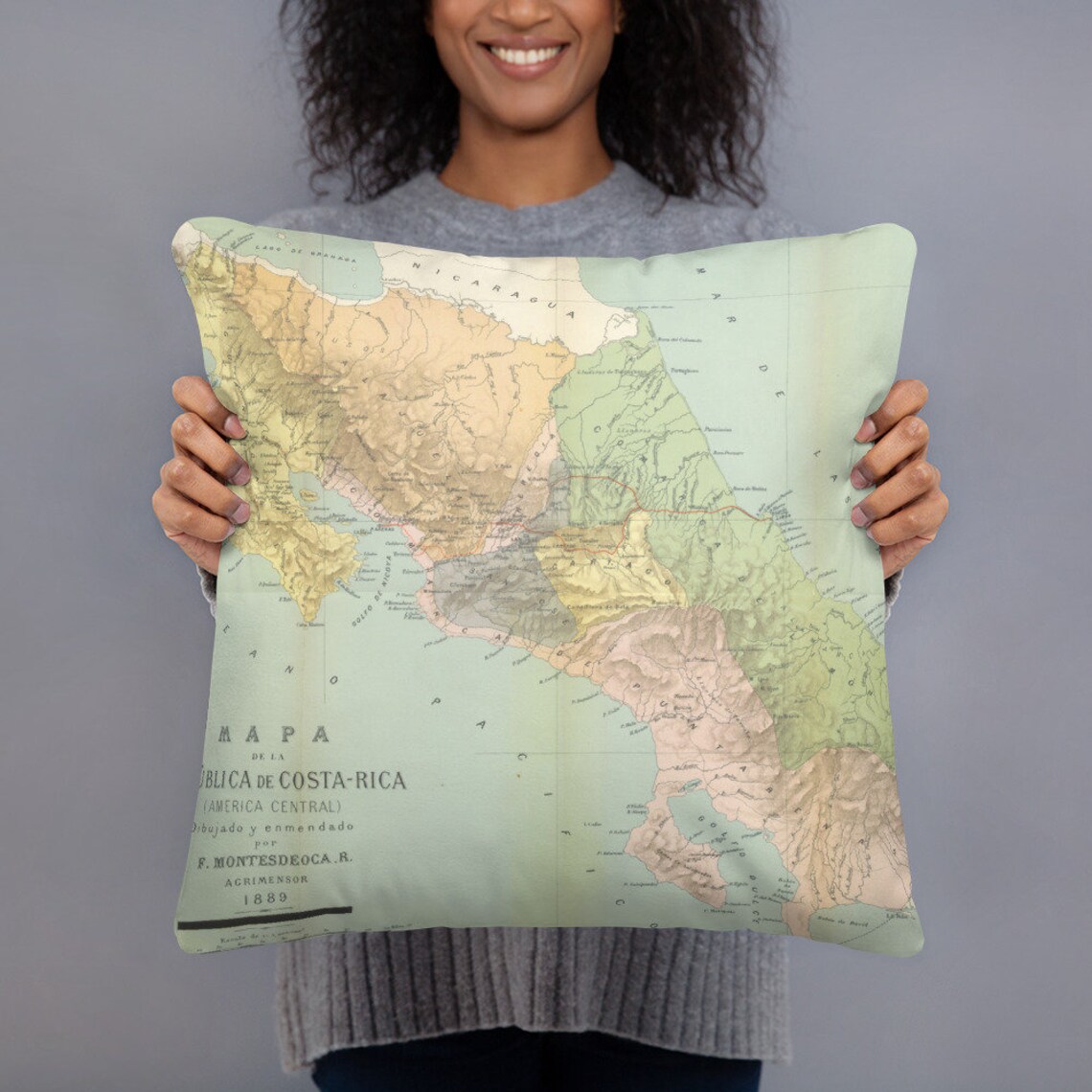 Old Costa Rica Map 1889 Vintage Latin America Country Atlas - Etsy