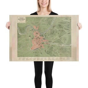 Old Vilnius Lithuania Map (1890) Vintage Vilna City & Street Atlas ...