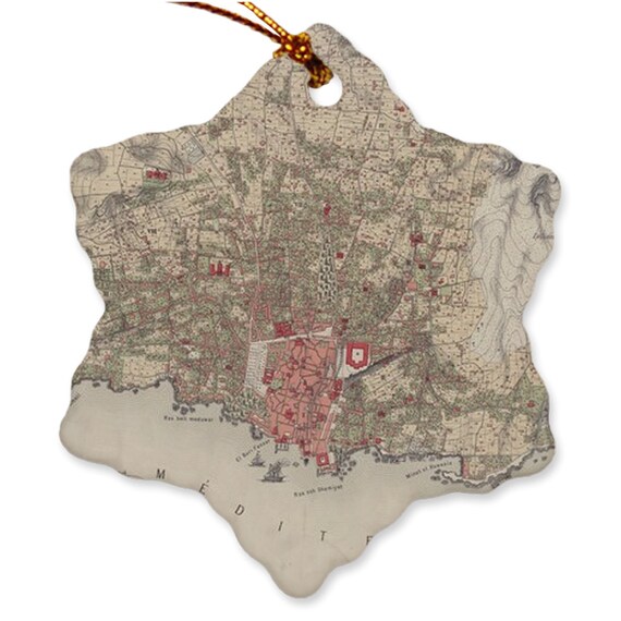 Vintage Beirut Lebanon Map 1876 Old Lebanese Capital City | Etsy