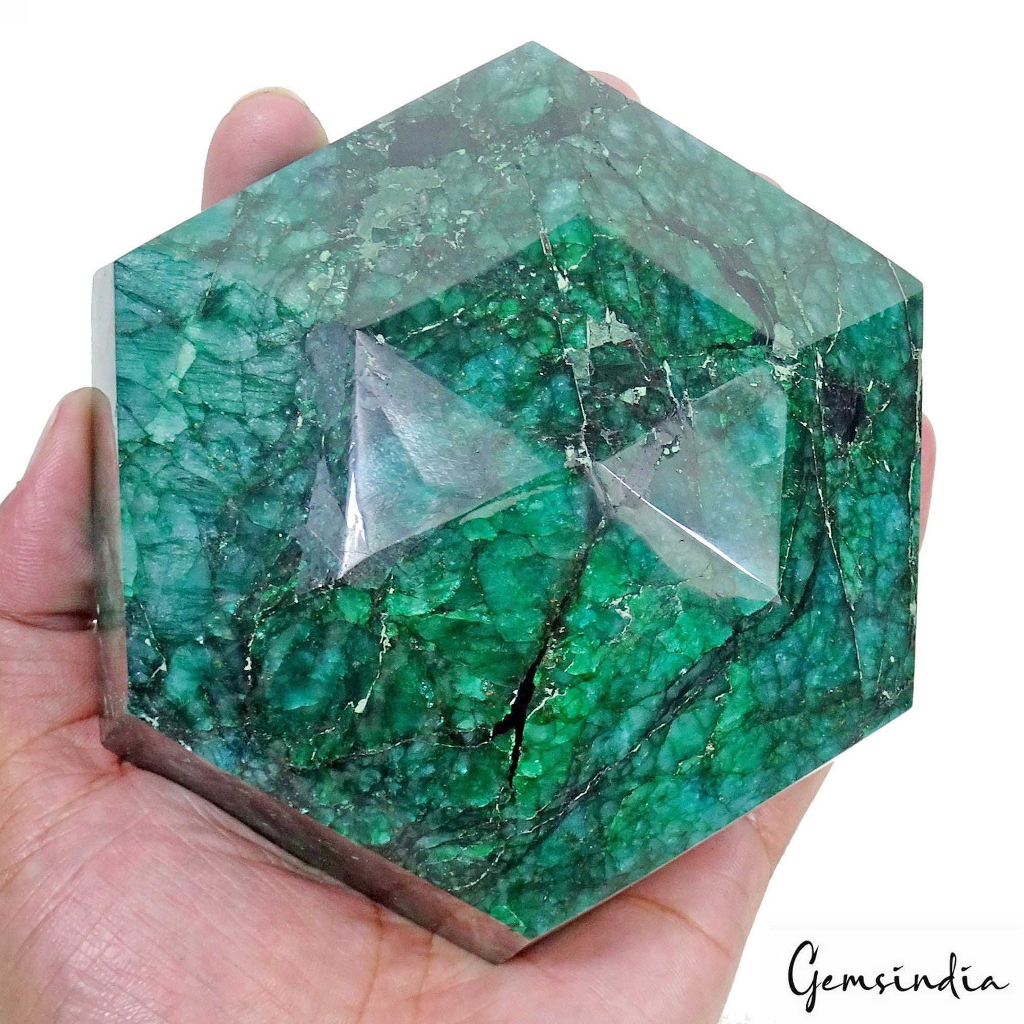 4350 Ct Natural Green Emerald Earth-mined Hexagon Cut Museum - Etsy