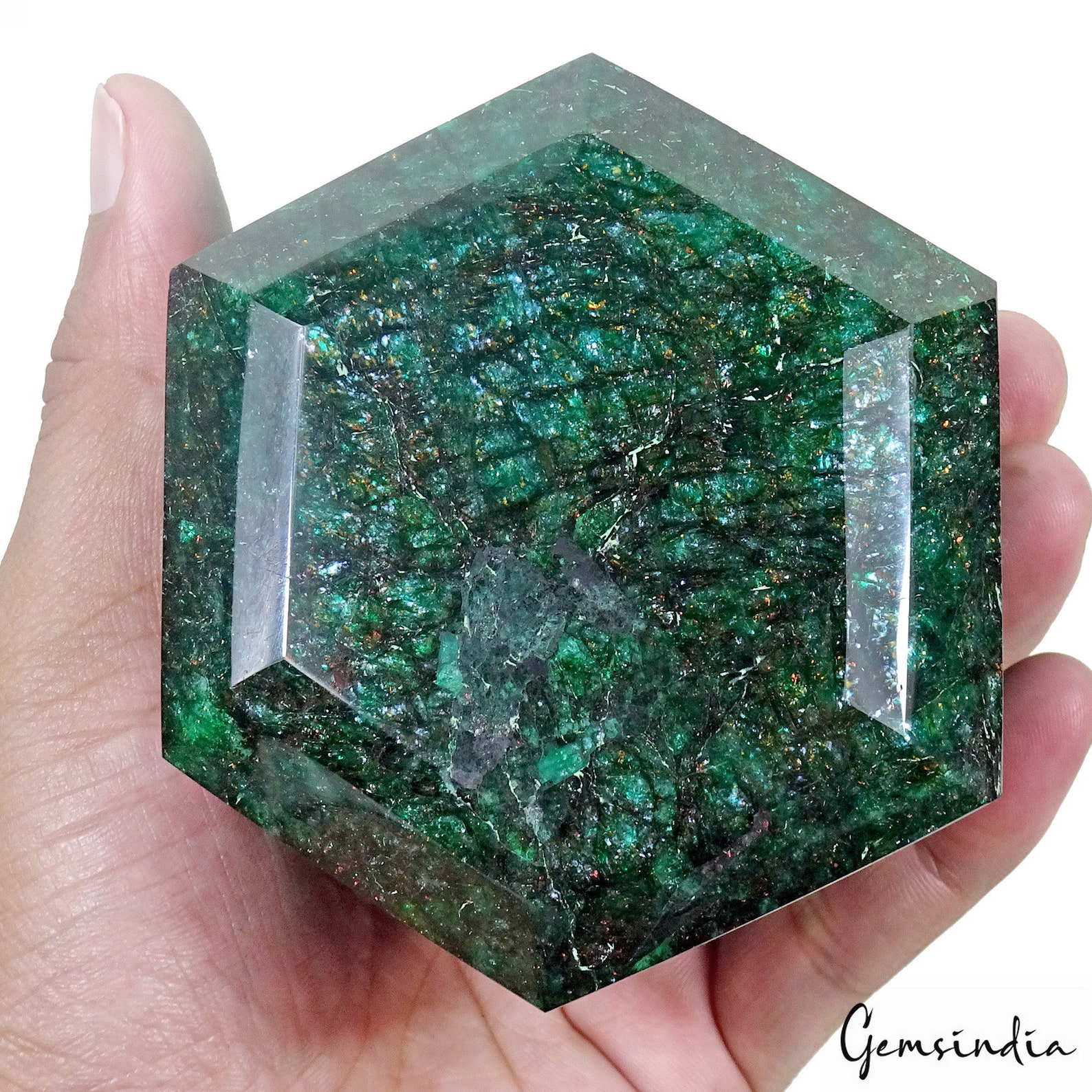 3750 Ct Natural Green Emerald Hexagon Cut Earth Mined Huge - Etsy
