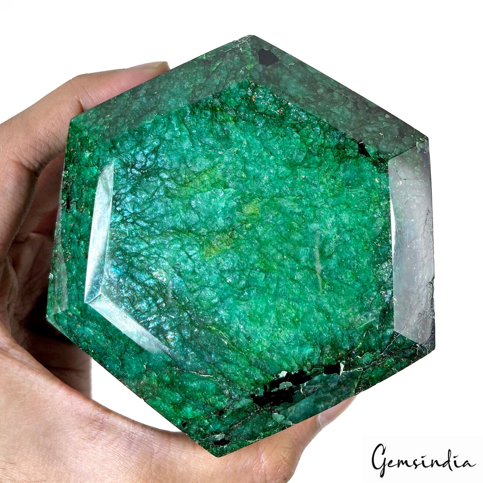 Huge 5500 Cts Natural Green Emerald Museum Size Hexagon Cut | Etsy