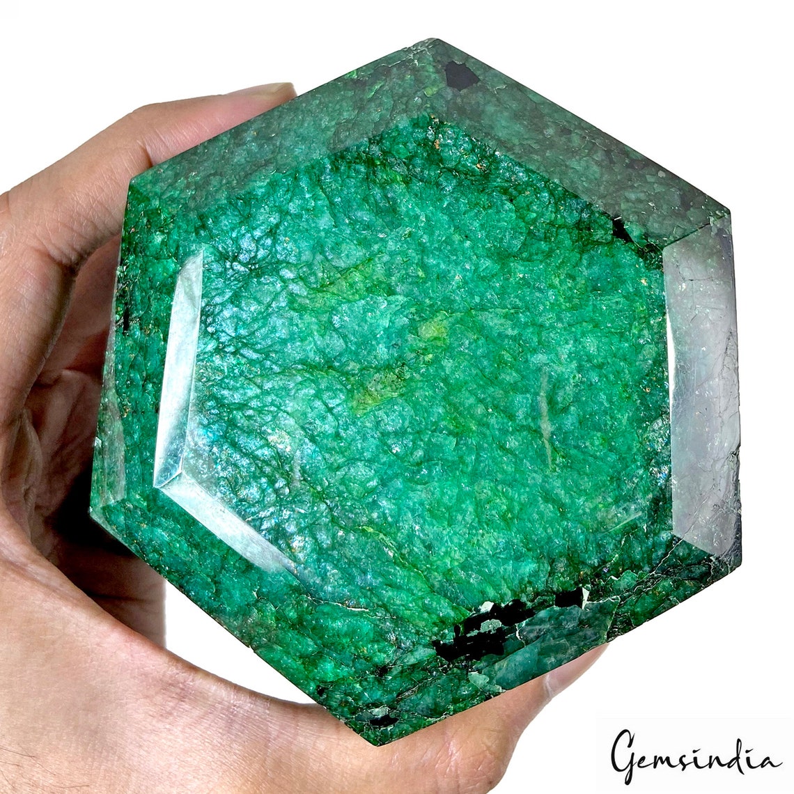 Huge 5500 Cts Natural Green Emerald Museum Size Hexagon Cut | Etsy
