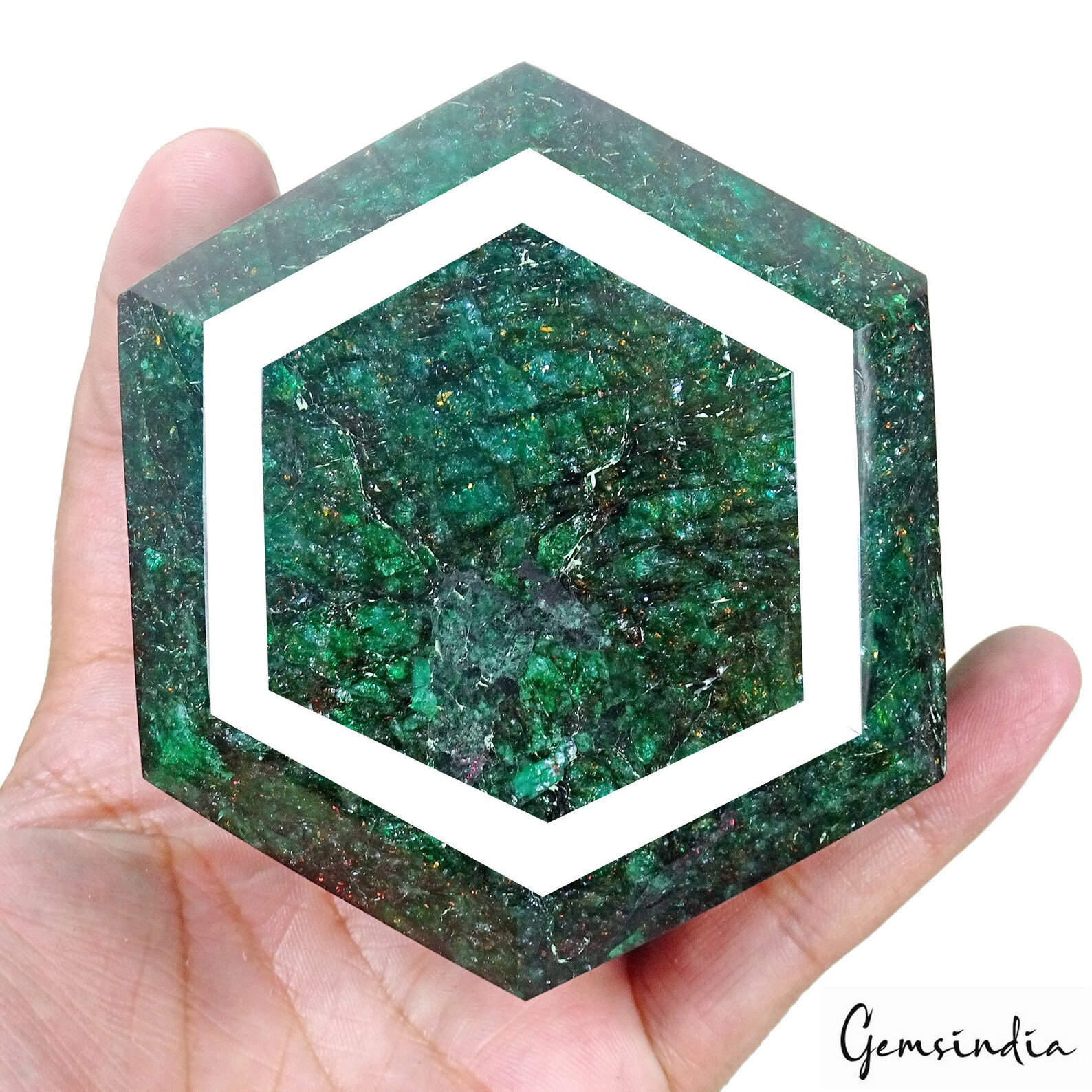 3750 Ct Natural Green Emerald Hexagon Cut Earth Mined Huge - Etsy