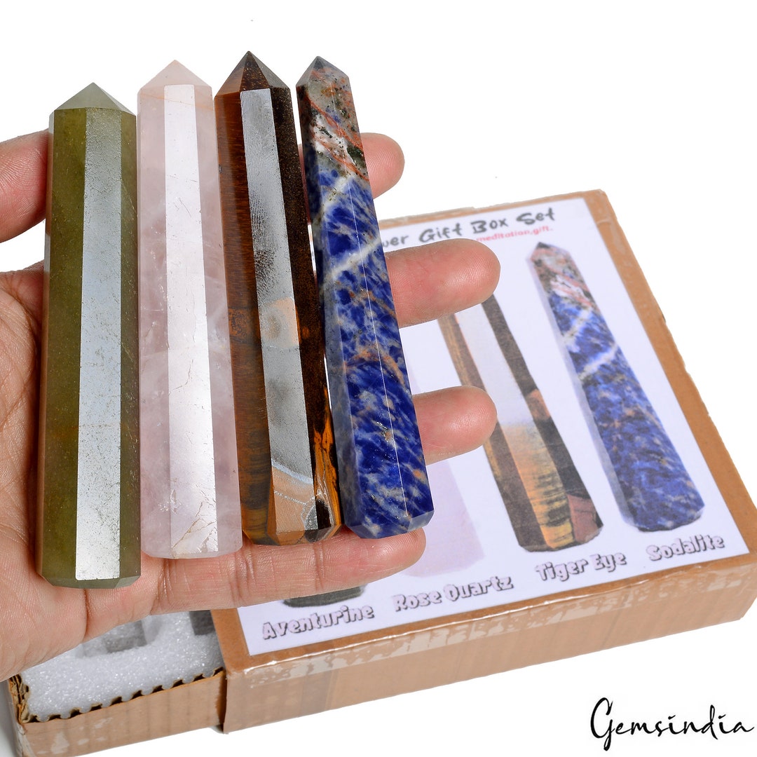 Natural Crystal Tower Box Set,point Tower,crystal Box,crystal Healing ...