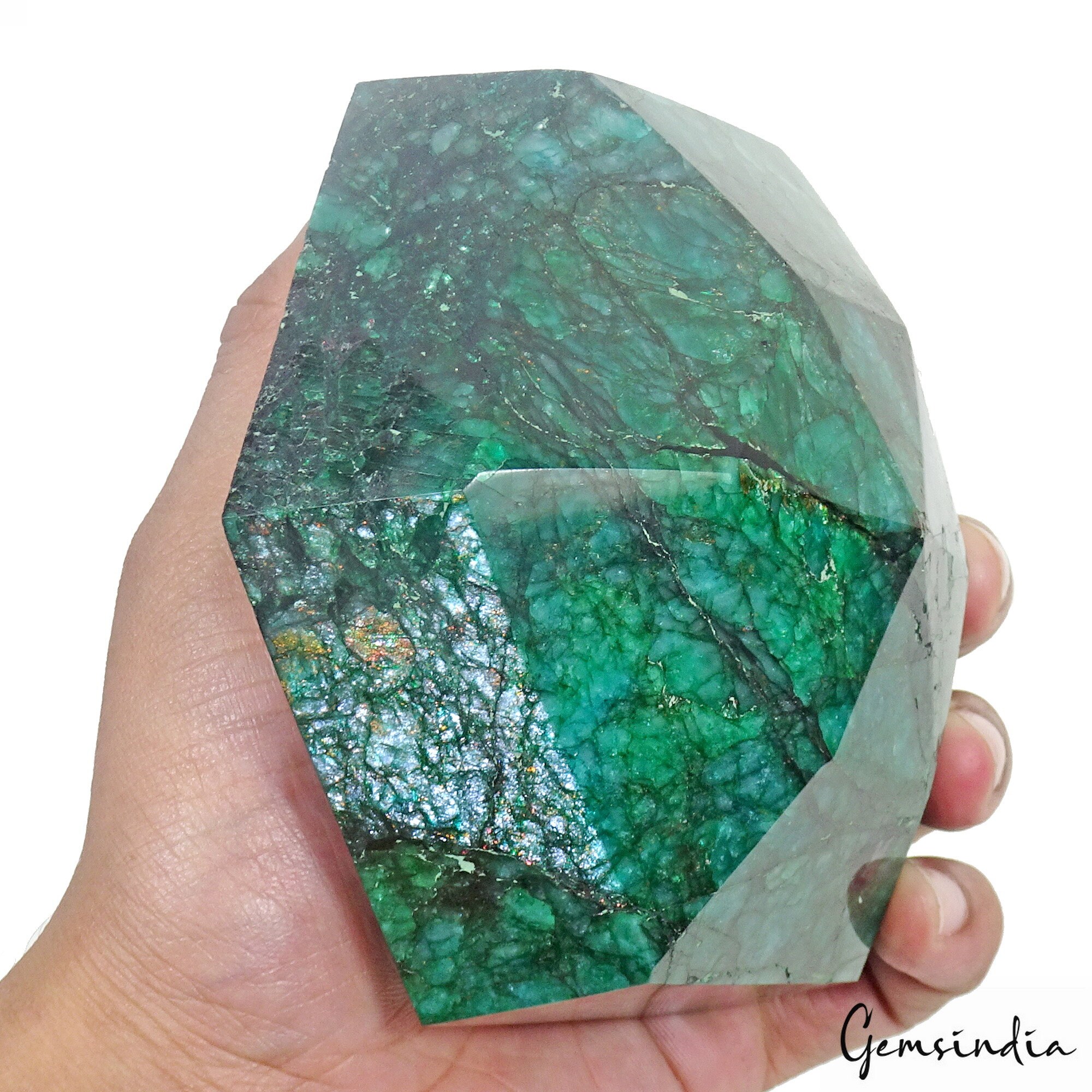 4350 Ct Natural Green Emerald Earth-mined Hexagon Cut Museum - Etsy