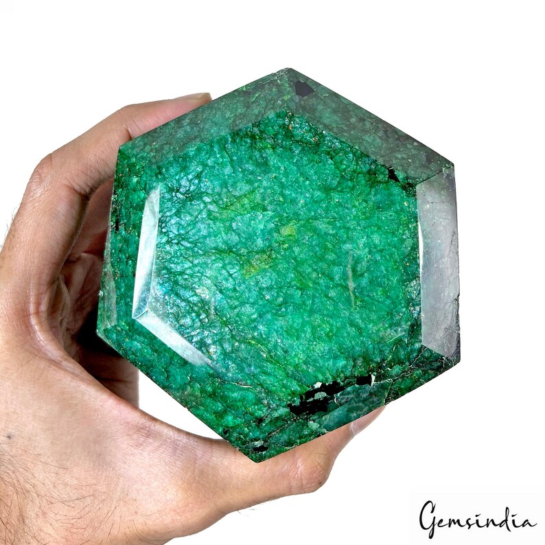 Huge 5500 Cts Natural Green Emerald Museum Size Hexagon Cut - Etsy