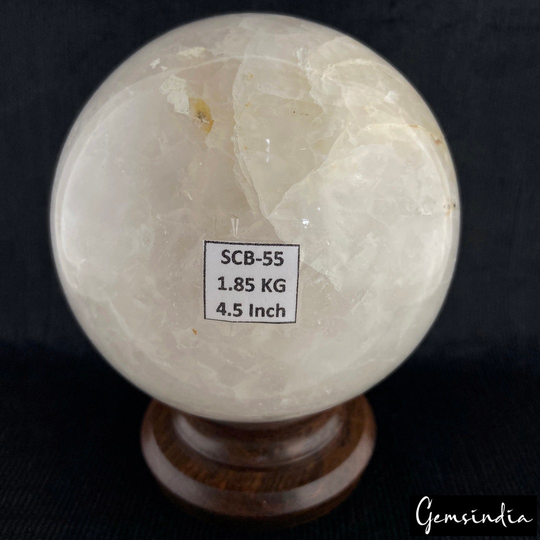 1.85 Kilo Natural Crystal Quartz Sphere Crystal Healing Mineral ...