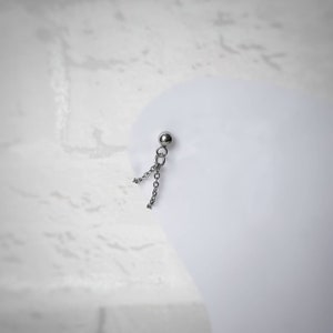 Helix Cartilage Earring. Stainless Steel Trace Chain Single Earring ...