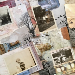 Nostalgic Art for Interior, Original Collage With Vintage Photo, Unique ...