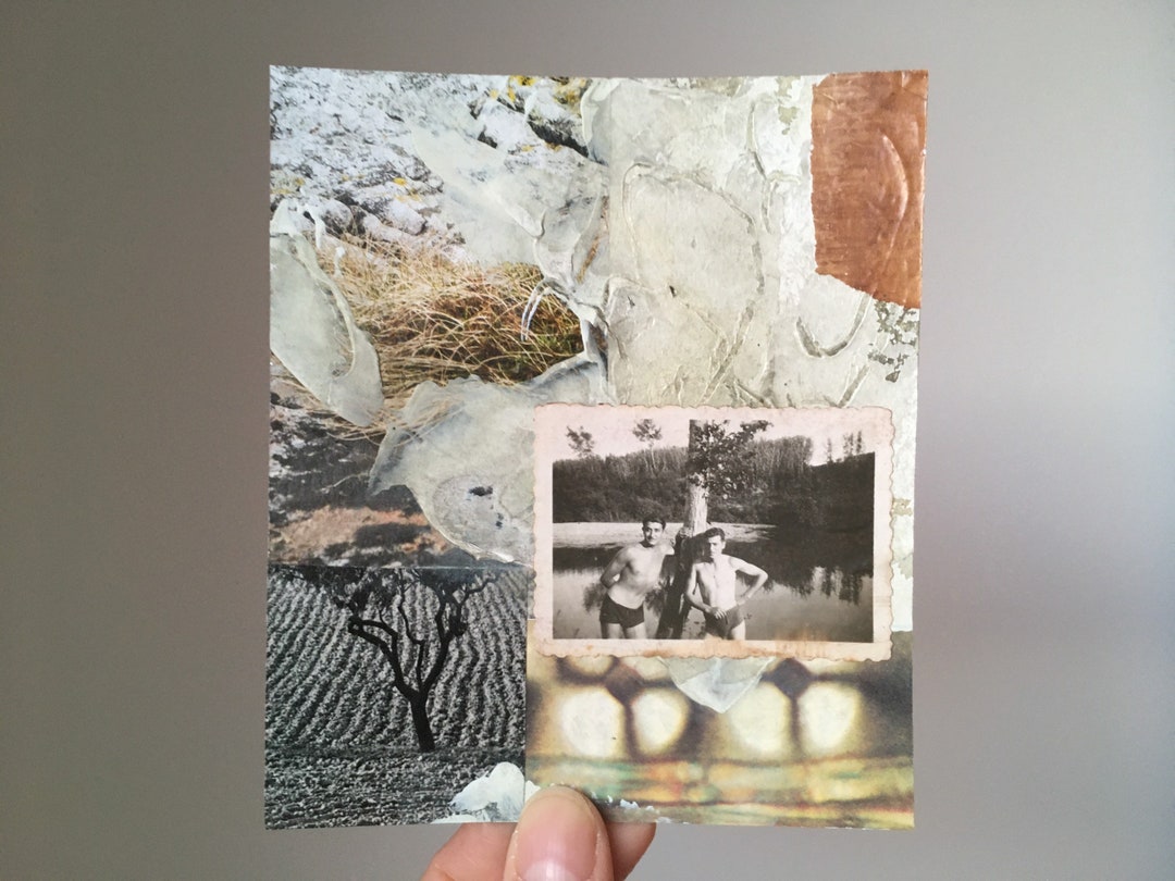 Vintage Photo Collage, Nostalgic Collage Art, Original Art for Friend ...