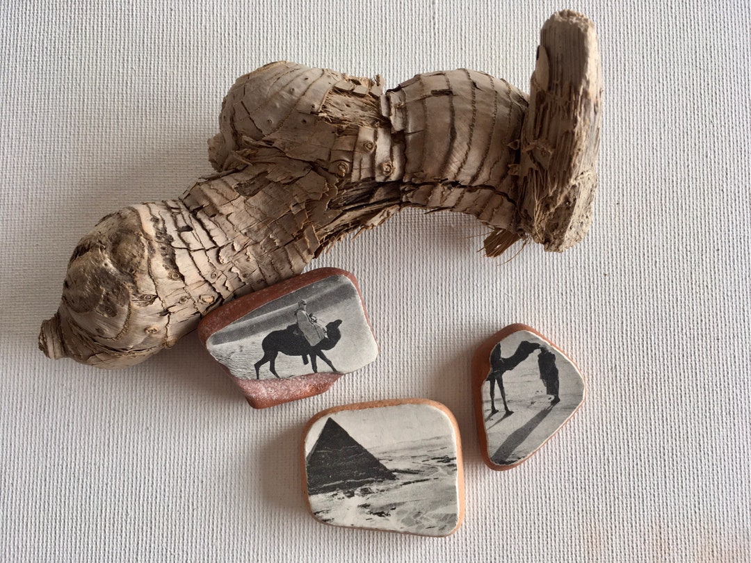 Original Collage Art With Desert Theme, Travel Art, Egypt Art, Handmade ...