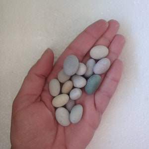 15 Small Olive-shaped Pebbles, Stone Jordan Almonds, Smooth Oval Full ...