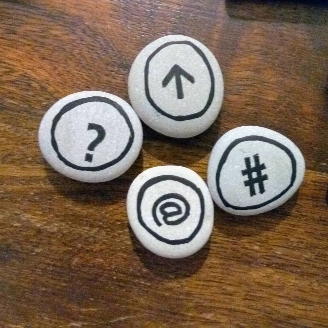 Office Symbol Stone Magnets, Whiteboard Accessories, Set of 4 - Etsy