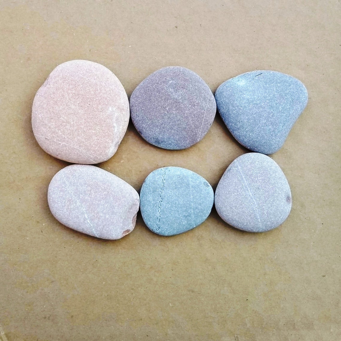 6 Pink Flat Stones for Painting Pink Write On Stones Smooth | Etsy