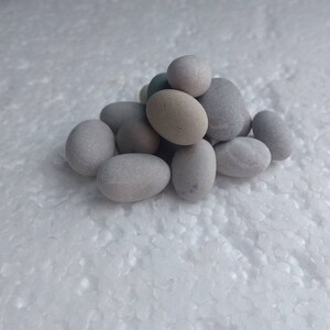 15 Small Olive-shaped Pebbles, Stone Jordan Almonds, Smooth Oval Full ...