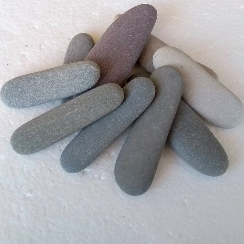 10 Long Flat Pebbles Large Stone Fingers 6-7.5 Cm/2.4-3 | Etsy