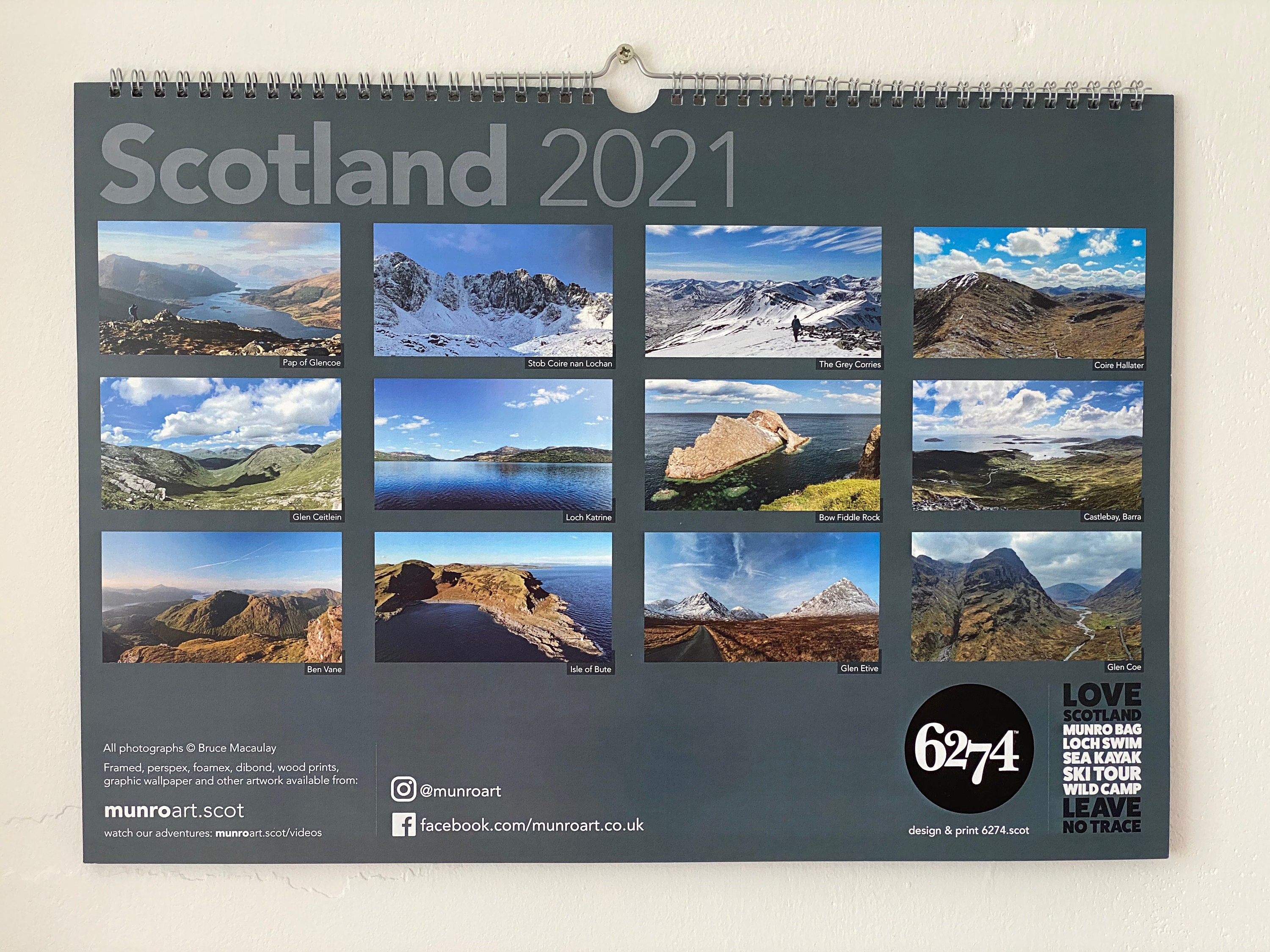 Scottish Landscape Calendar A3 Scotland 2021 Calendar by | Etsy