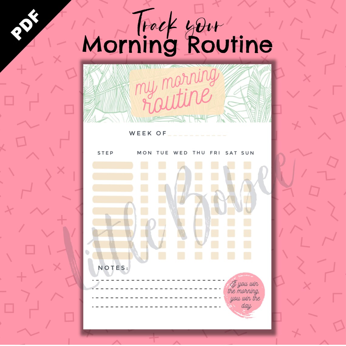 Morning Routine Checklist | Printable | Digital Download | Tracker ...