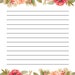 Lined Paper Printable Roses Digital Download/instant - Etsy