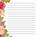 Lined Paper Printable Roses Digital Download/instant - Etsy