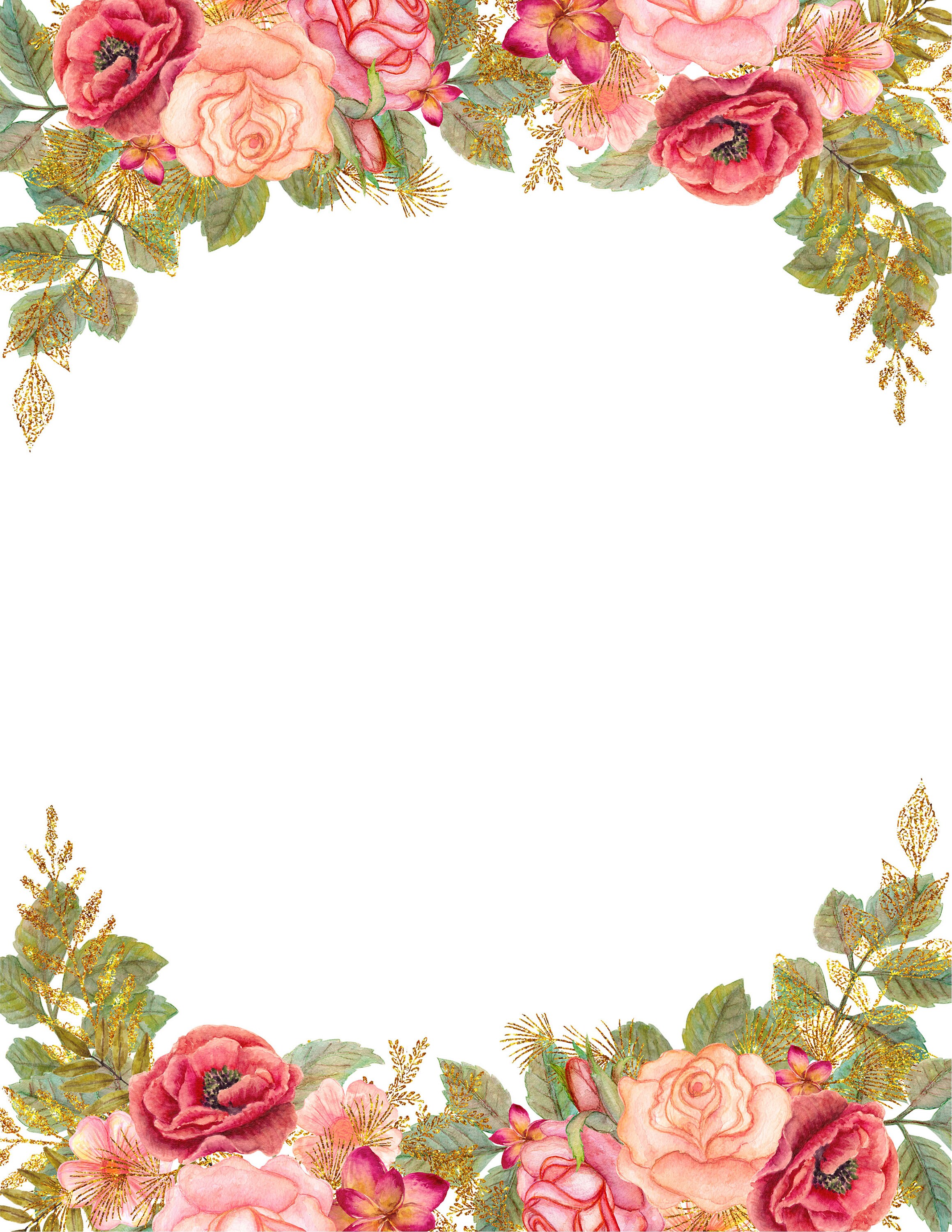 Rose Blank Paper Notebook Printable - Digital Download/instant Access ...