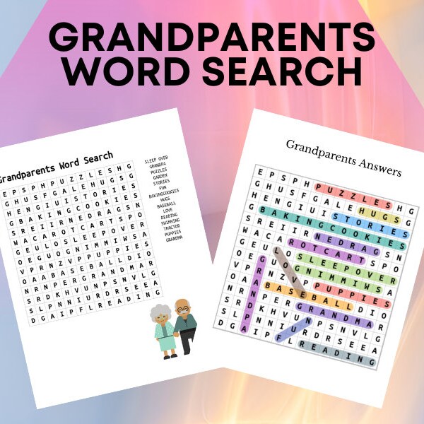 Grandparents Day Activity Sheet - Etsy