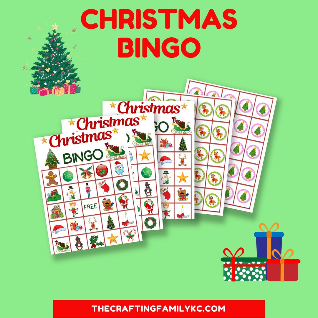 Christmas Bingo Digital Download Printable, Christmas Games Printable ...