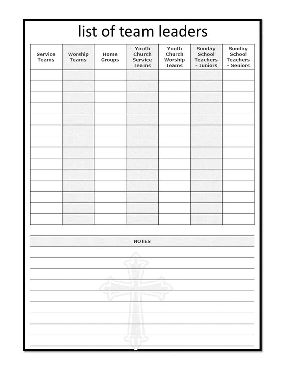 Church To Do List Printable