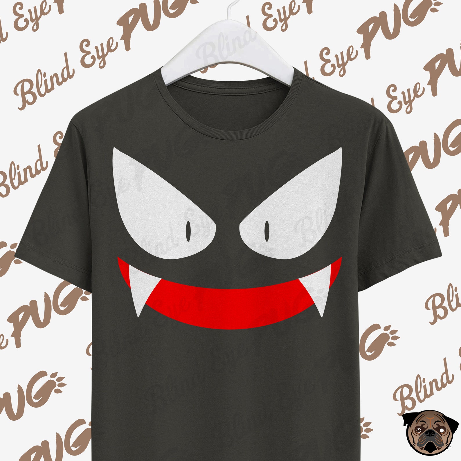 Gastly SVG T-shirt Design Pokemon Smash Brother Eevee - Etsy
