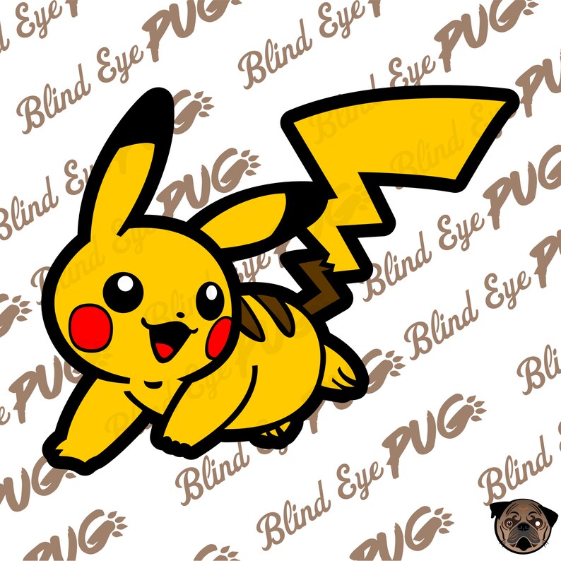 Pikachu SVG Layer Pokemon Smash Brother Eevee Pikachu - Etsy