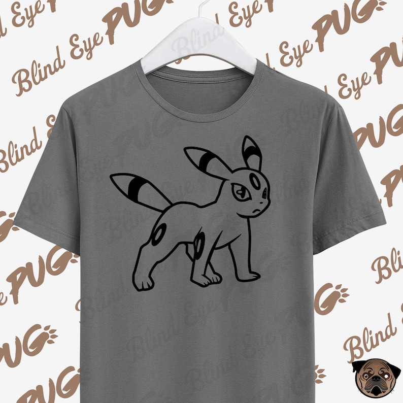 Umbreon SVG Flat Pokemon Smash Brother Eevee Pikachu - Etsy