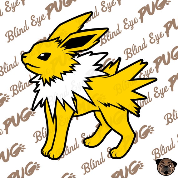 Jolteon SVG Layer Pokemon Smash Brother Eevee Pikachu | Etsy