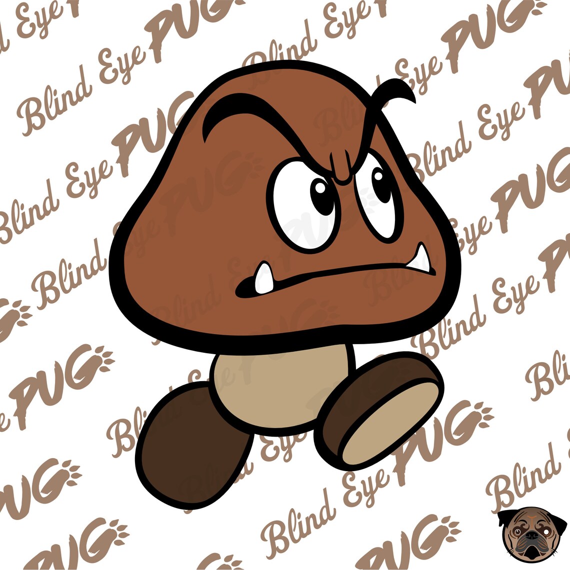 Goomba SVG Layer Mario Brothers Mario Kart Nintendo Mario - Etsy