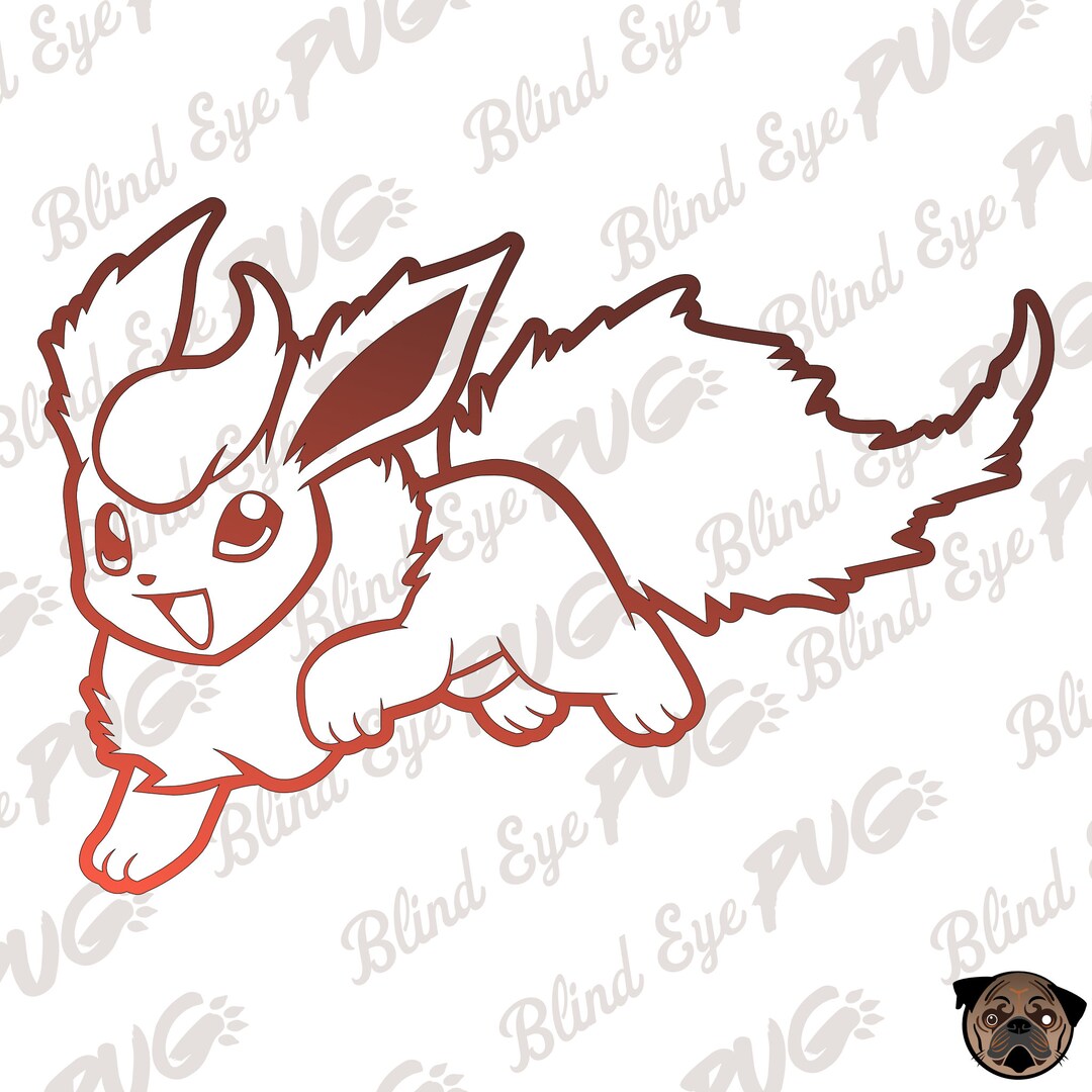 Flareon SVG Flat, Pokemon, Smash Brother, Eevee, Pikachu, Ash Ketchum ...