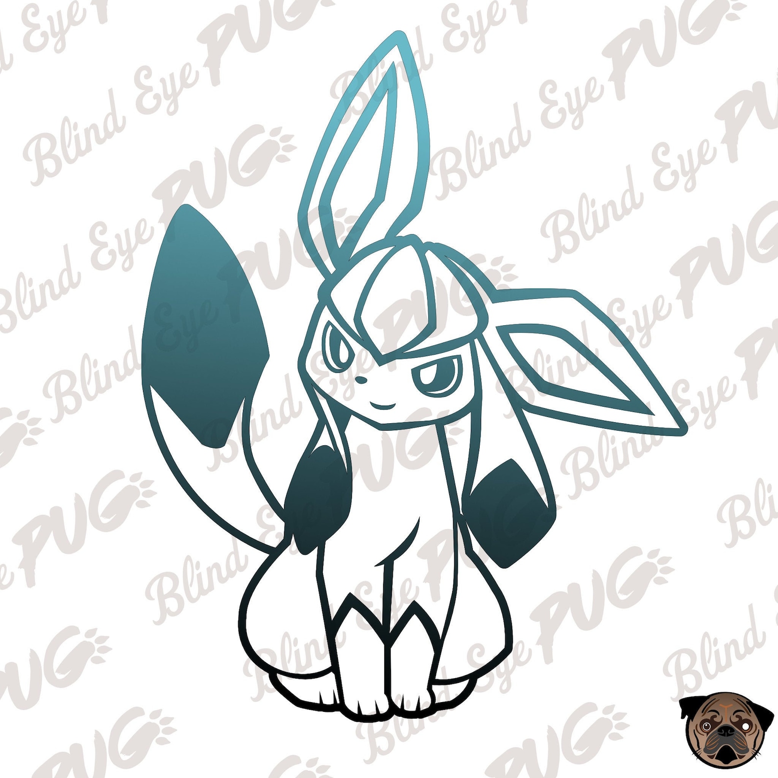 Glaceon SVG Flat, Pokemon, Smash Brother, Eevee, Pikachu, Ashe,catch ...