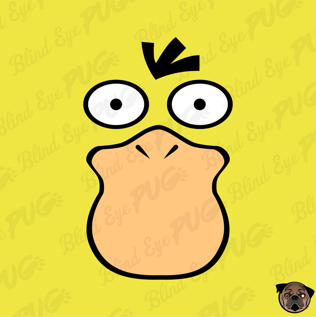 Psyduck SVG T-shirt Design,pokemon,smash Brother,eevee,pikachu,ashe ...