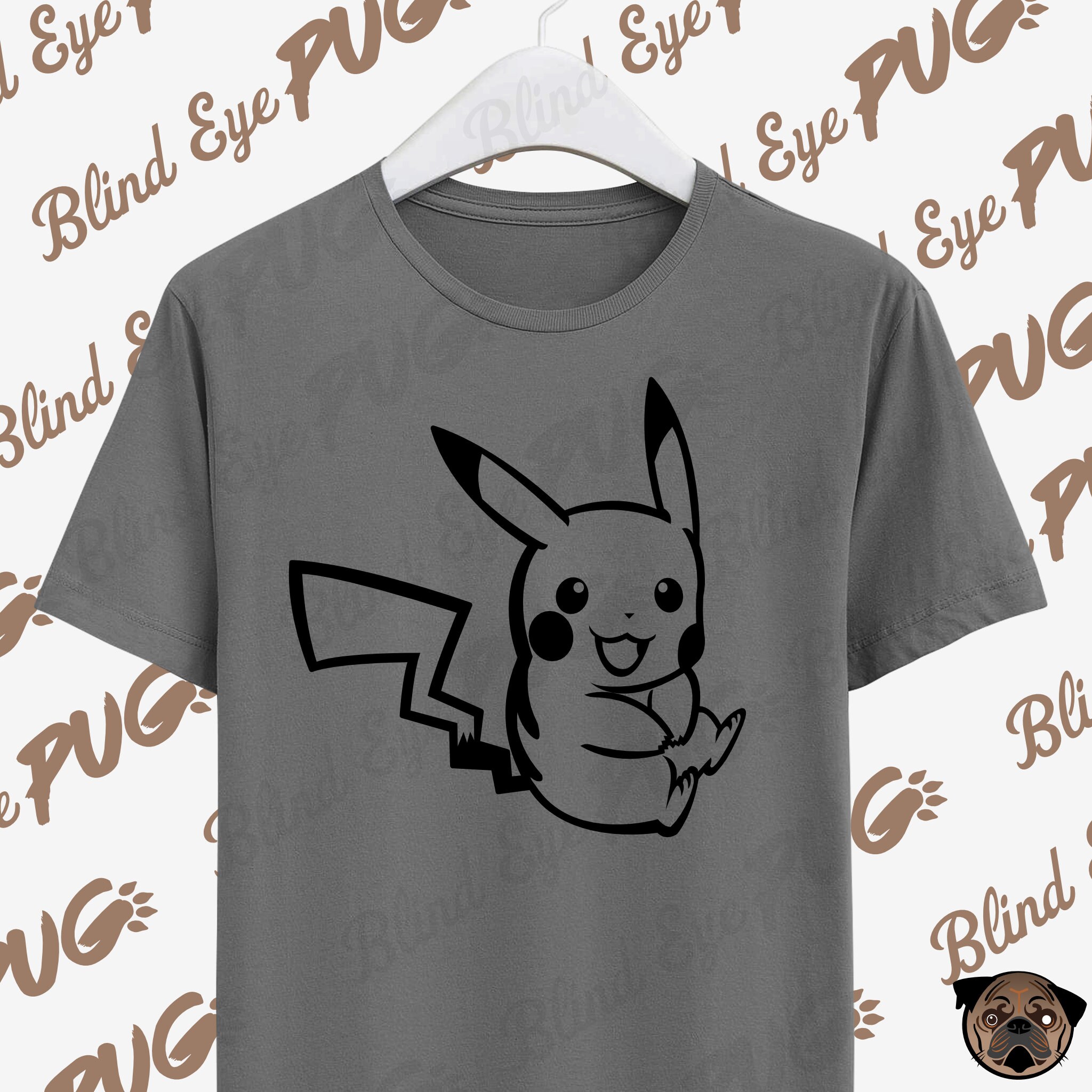 Pikachu SVG Flat Pokemon Smash Brother Eevee Pikachu - Etsy
