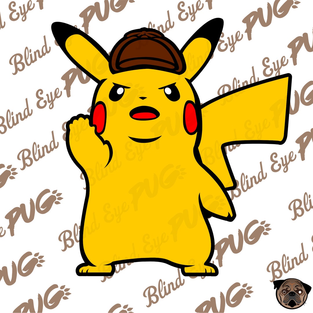 Detective Pikachu SVG Layer, Pokemon, Smash Brother, Eevee, Pikachu ...