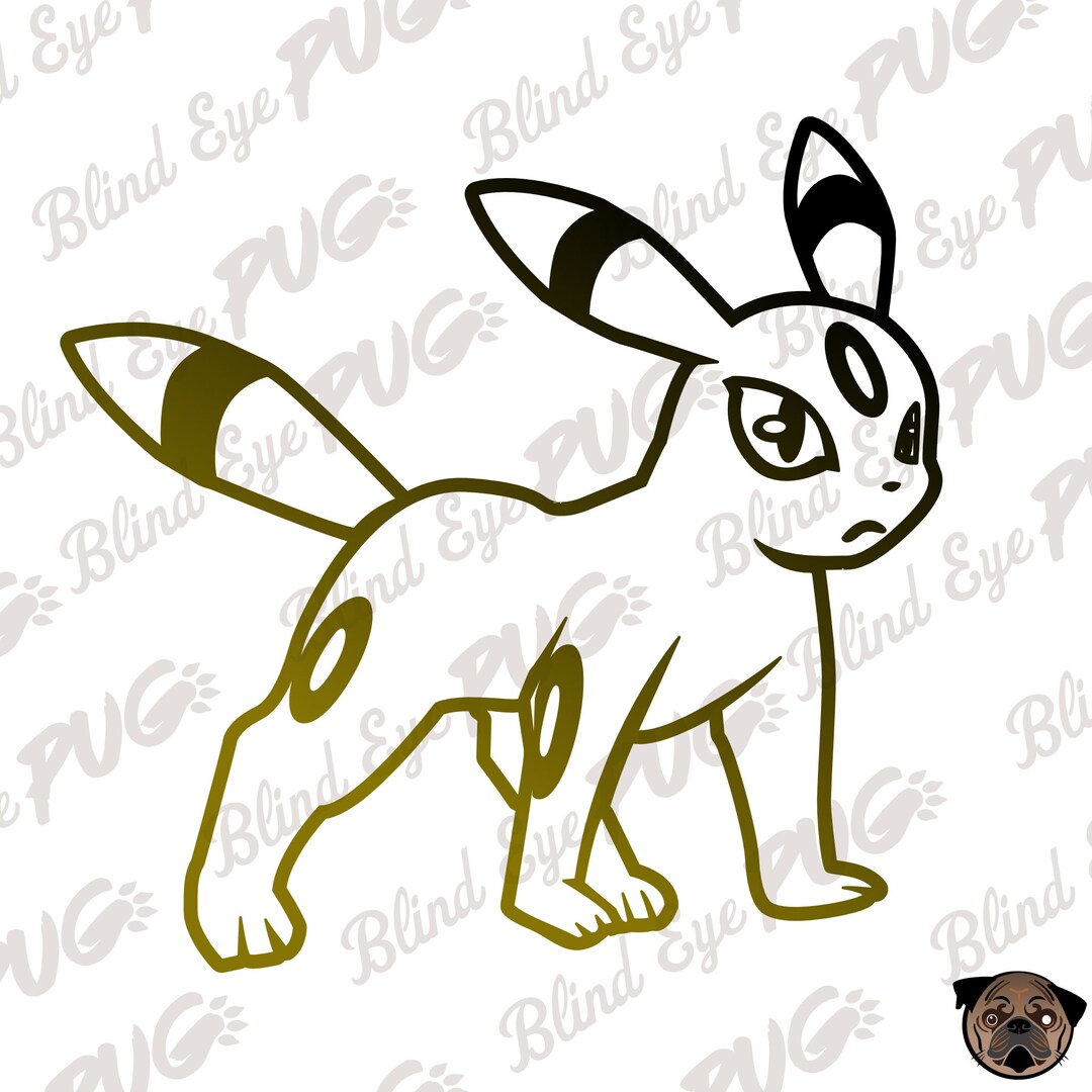 Umbreon SVG Flat, Pokemon, Smash Brother, Eevee, Pikachu, Ashe,catch ...
