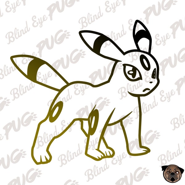 Umbreon Sticker Car - Etsy