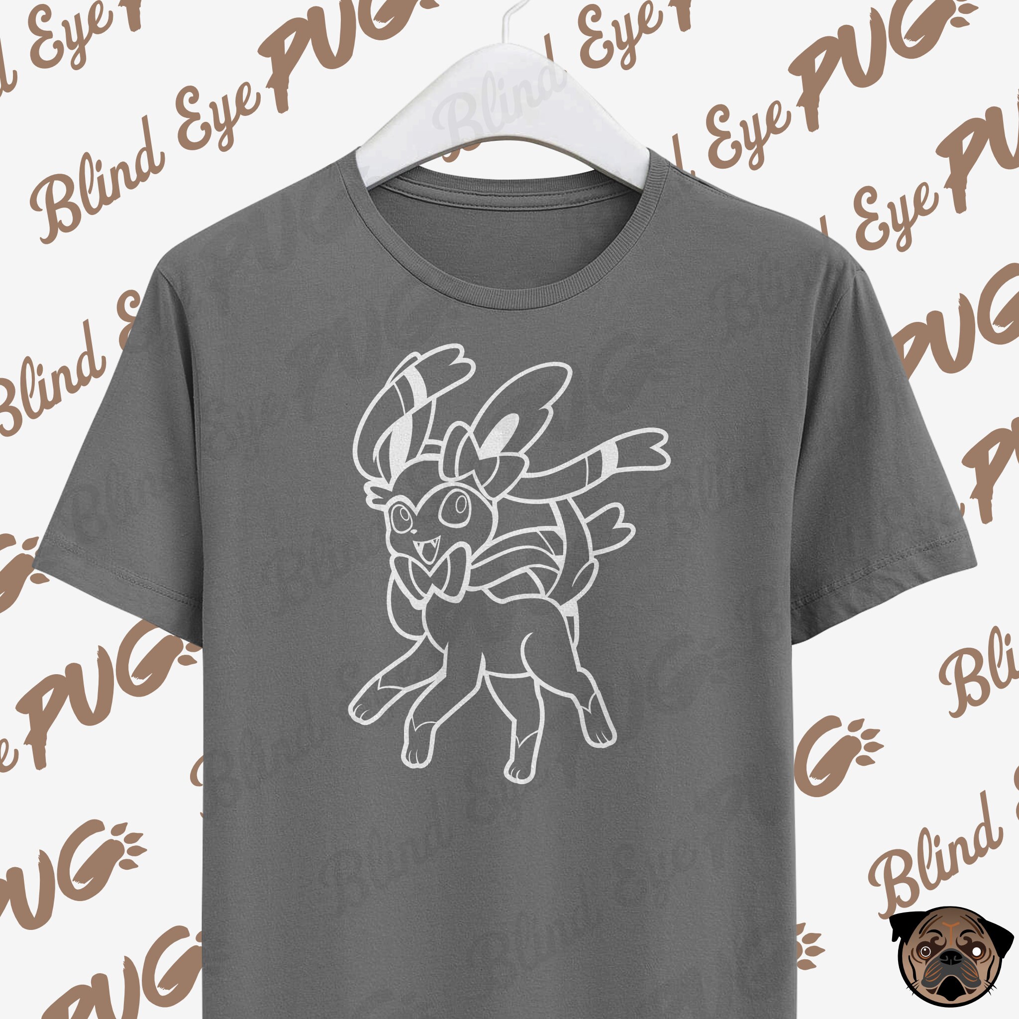 Sylveon SVG Flat Pokemon Smash Brother Eevee Pikachu - Etsy Finland