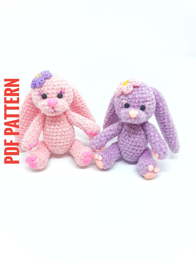 SET 2 Crochet Patterns / Crochet Bunny Pattern Crochet Mouse | Etsy