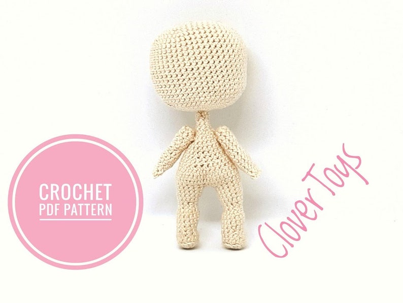 Crochet Doll Body Pattern. Amigurumi Doll Body Pdf Pattern. - Etsy