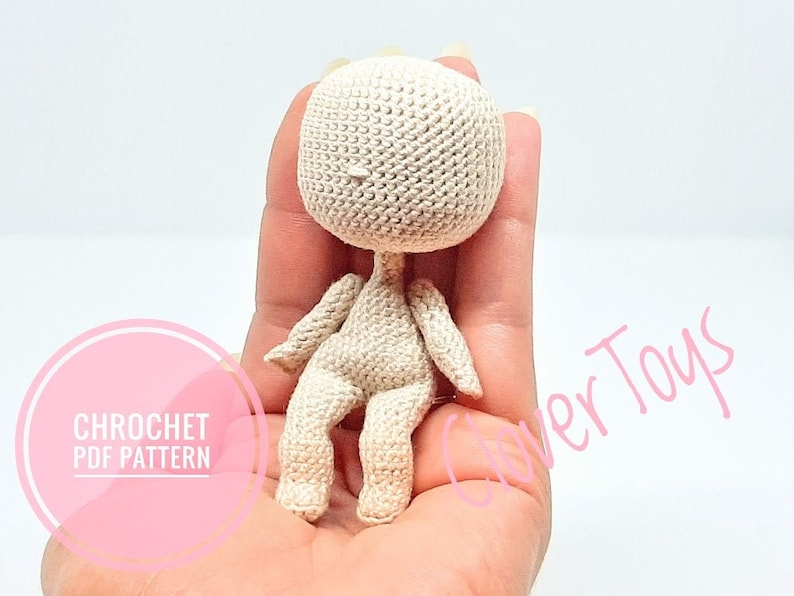 Crochet Doll Body Pattern. Amigurumi Doll Body Pdf Pattern. - Etsy